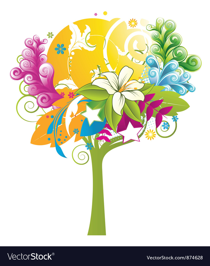 Abstract tree Royalty Free Vector Image - VectorStock