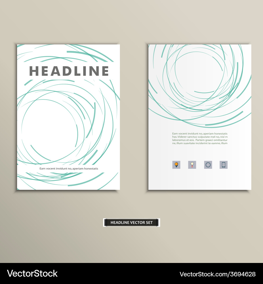 Book cover with abstract colored lines and circles
