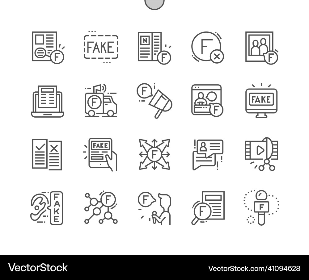 Fake news verification disinformation Royalty Free Vector