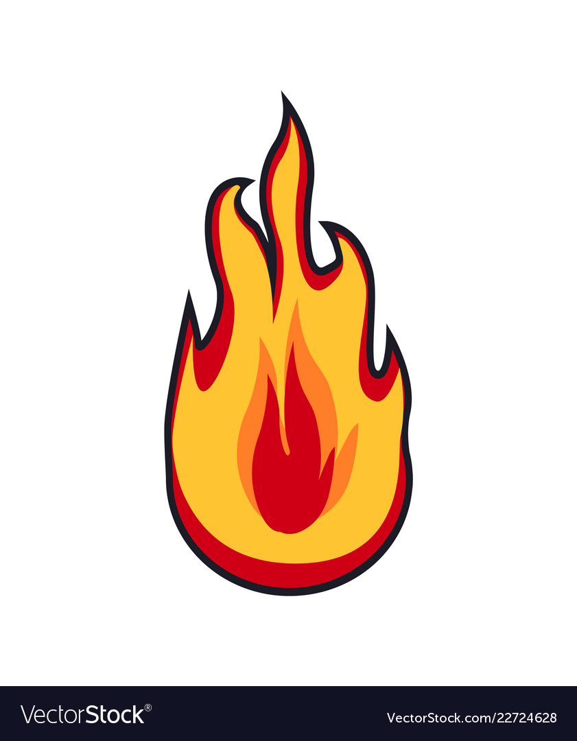 Fire patch closeup logotype Royalty Free Vector Image