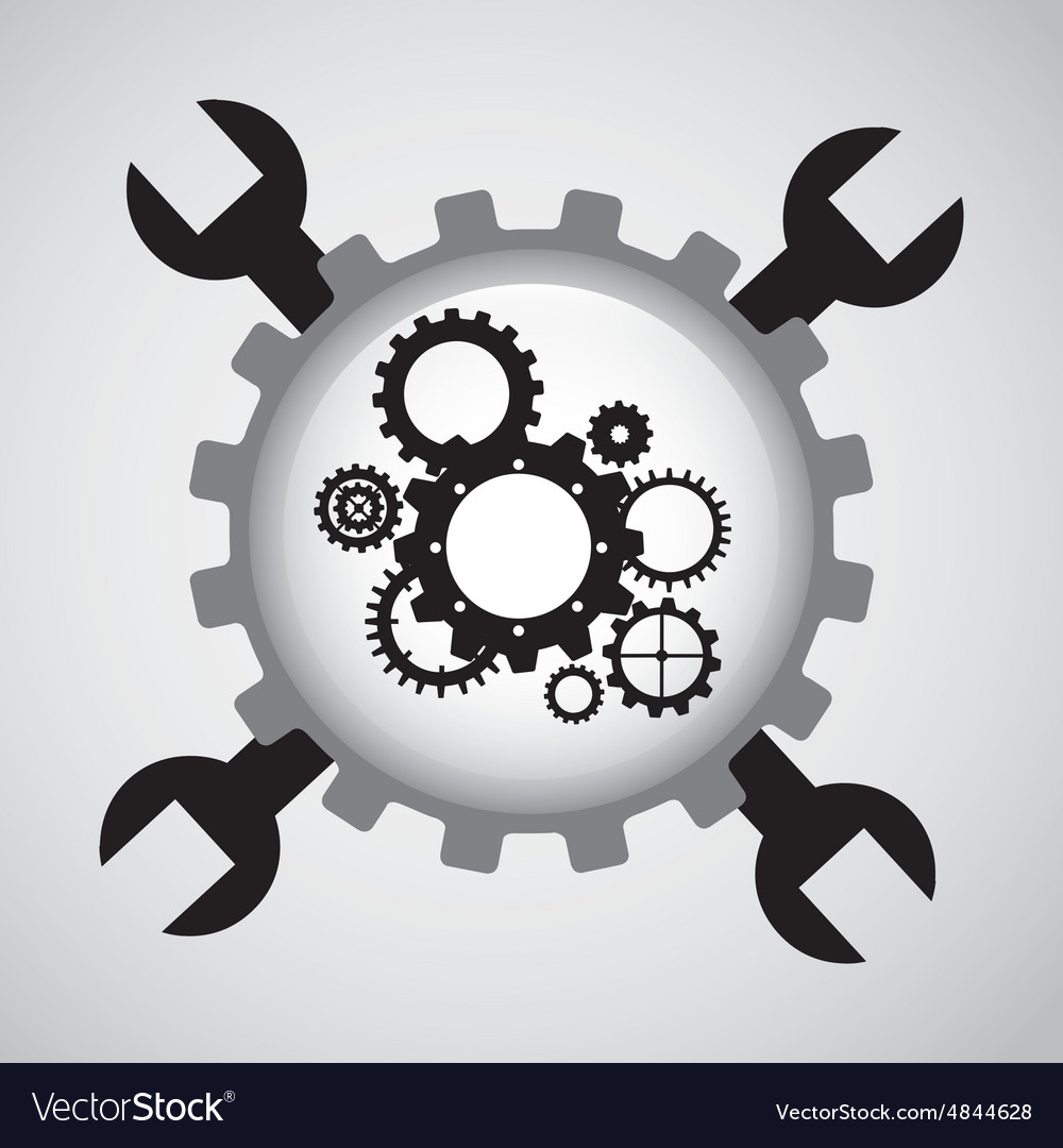 Gear setup Royalty Free Vector Image - VectorStock