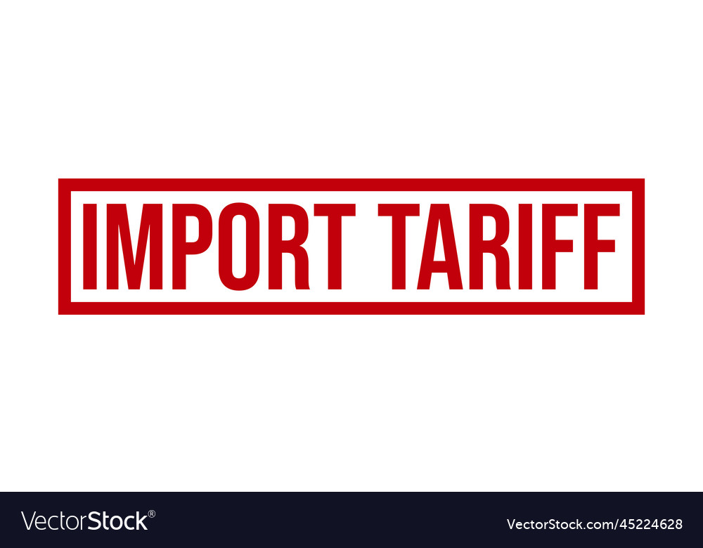 Import tariff rubber stamp seal Royalty Free Vector Image