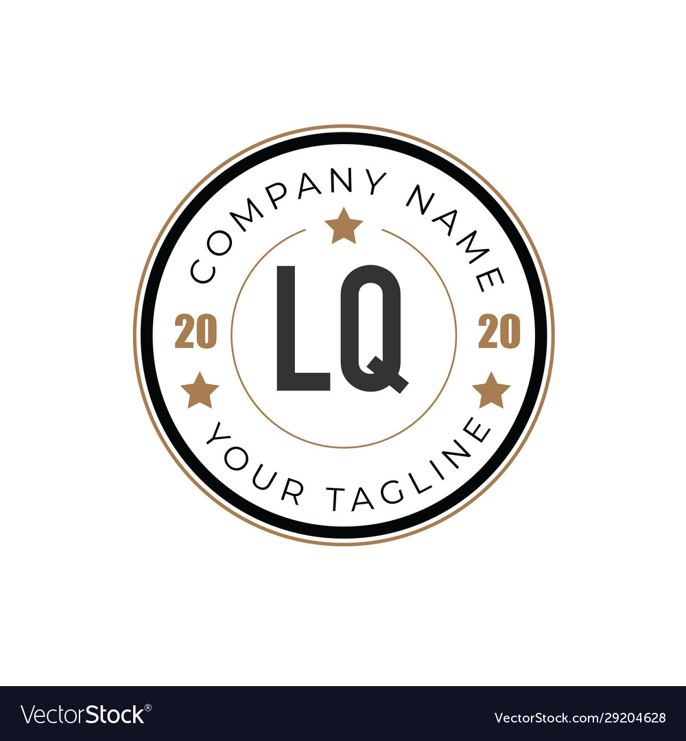Initial letter lq elegance logo design template Vector Image Initial letter lq elegance logo design template Vector Image