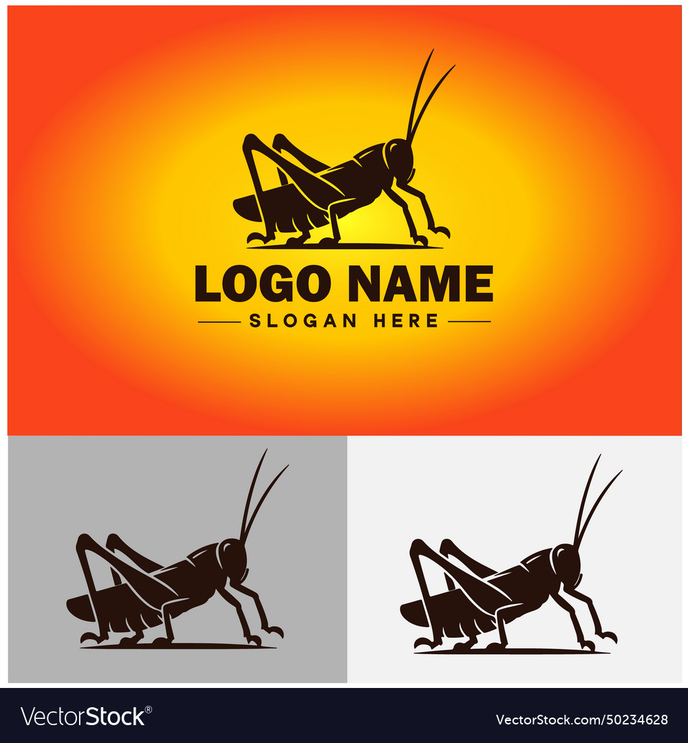 Katydid logo art icon graphics for business brand Vector Image