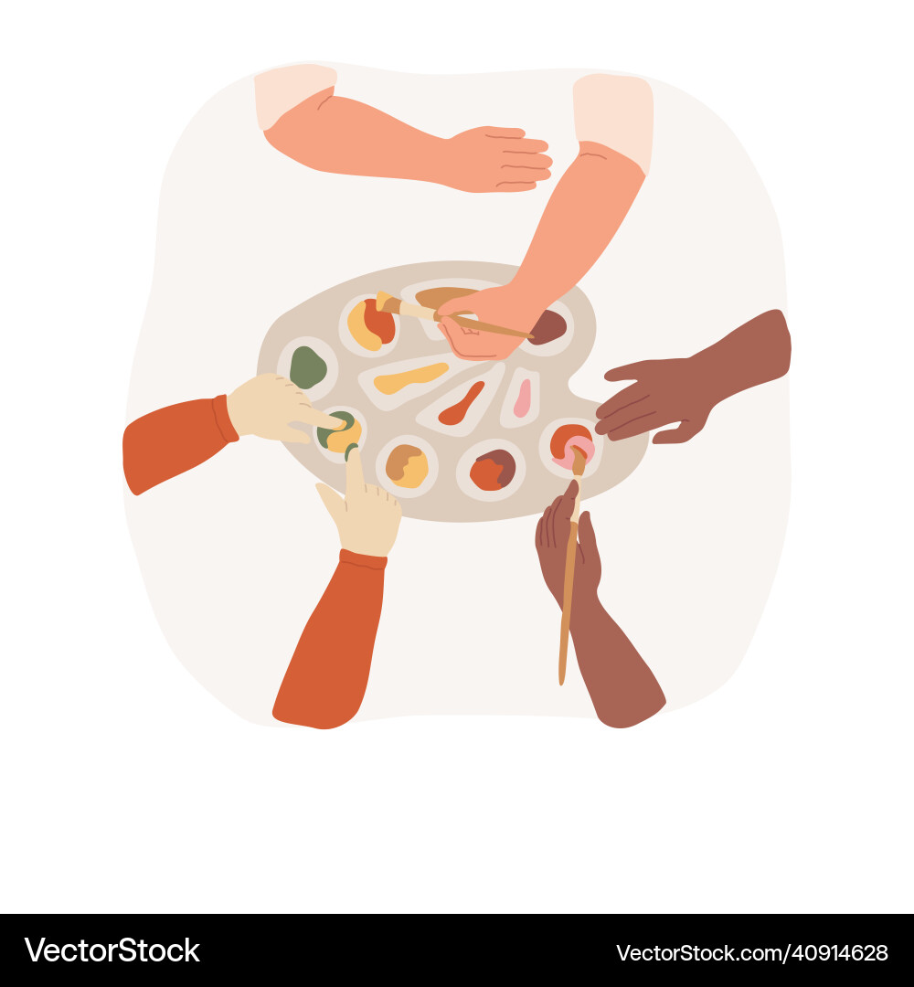 Learn about mixing colors isolated cartoon Vector Image