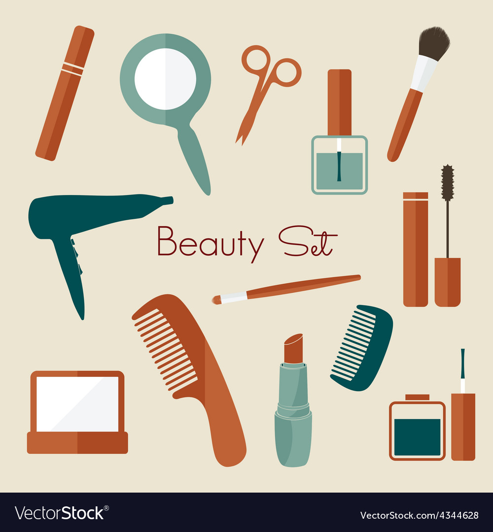 Make up set1 resize Royalty Free Vector Image - VectorStock