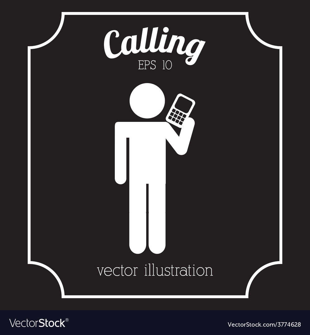 Man calling Royalty Free Vector Image - VectorStock