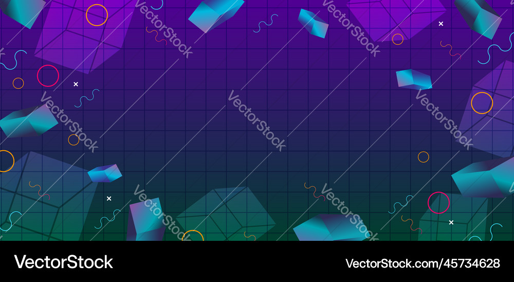 Neon glowing techno lines hi-tech futuristic Vector Image