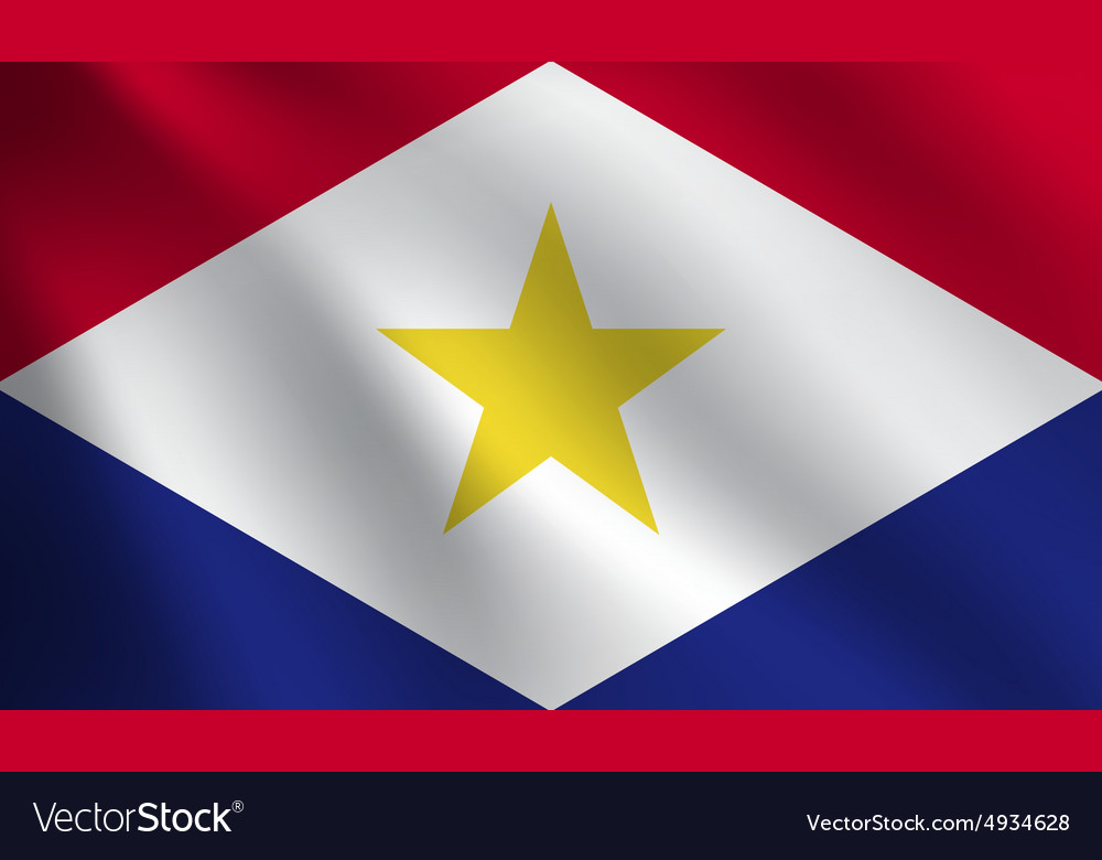 Saba flag Royalty Free Vector Image - VectorStock