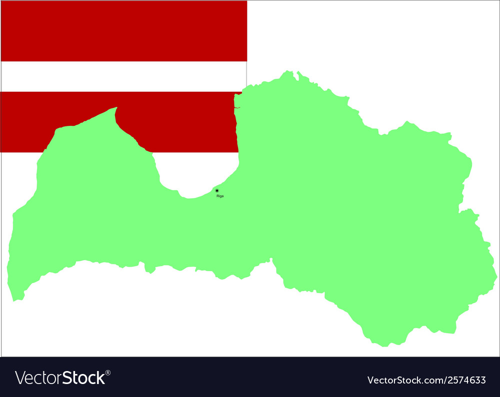6209 latvian map and flag Royalty Free Vector Image