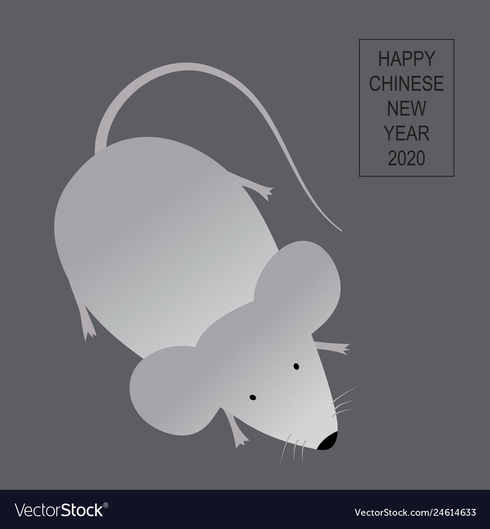 Chinese new year 2020 the of rat Royalty Free Vector Image