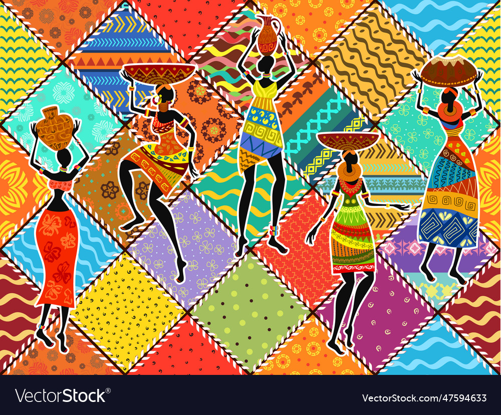 Colorful patchwork seamless pattern Royalty Free Vector