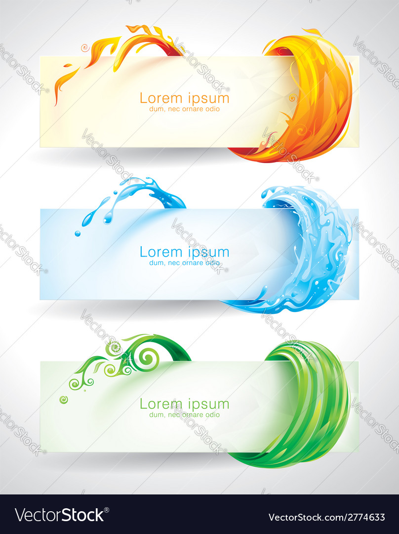 Elements banners Royalty Free Vector Image - VectorStock