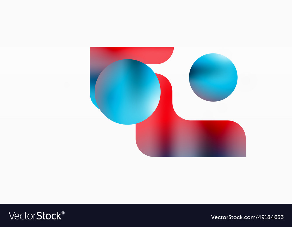 Gradient geometry minimalist fusion of lines Vector Image