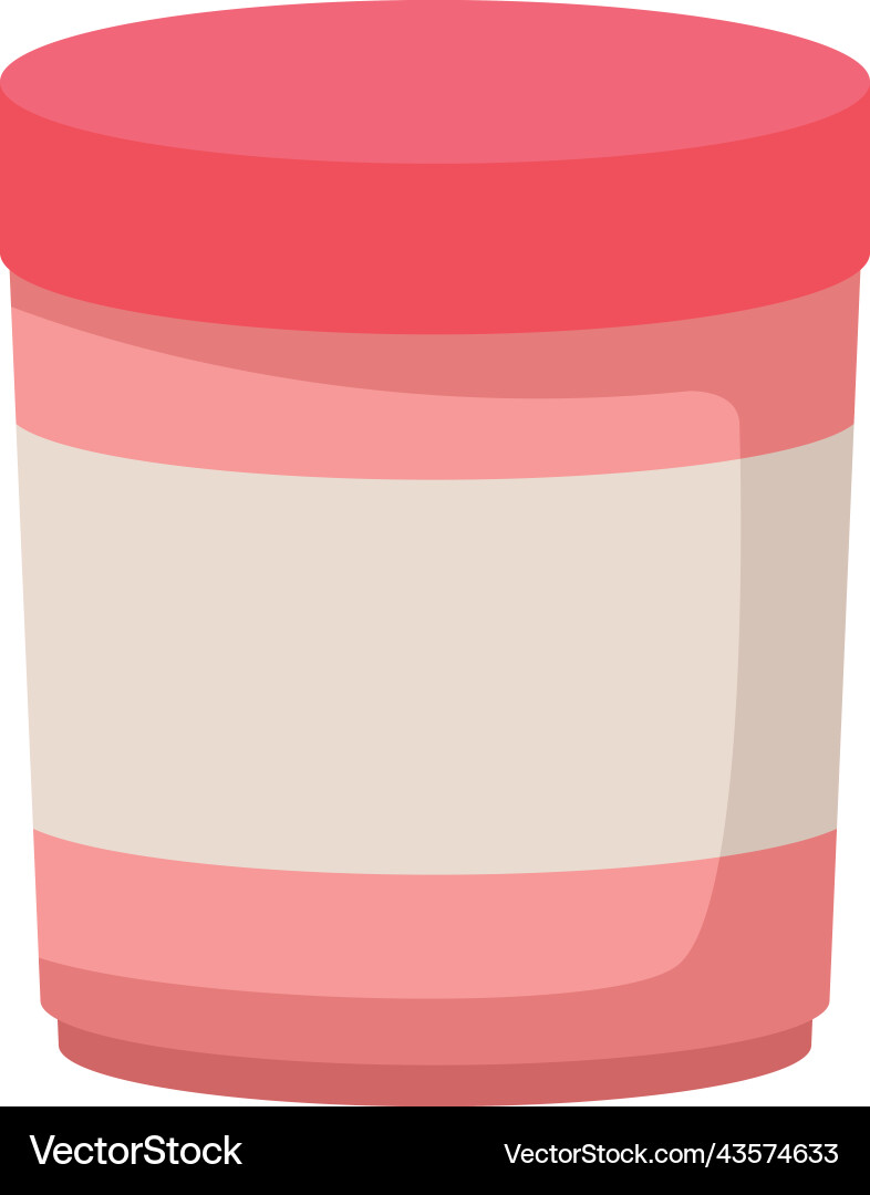 Ice cream in pink pot Royalty Free Vector Image