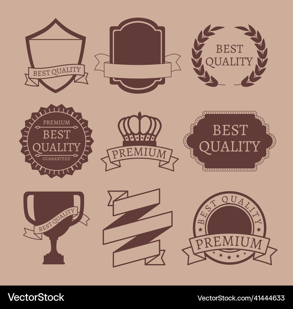 Labels of best quality Royalty Free Vector Image