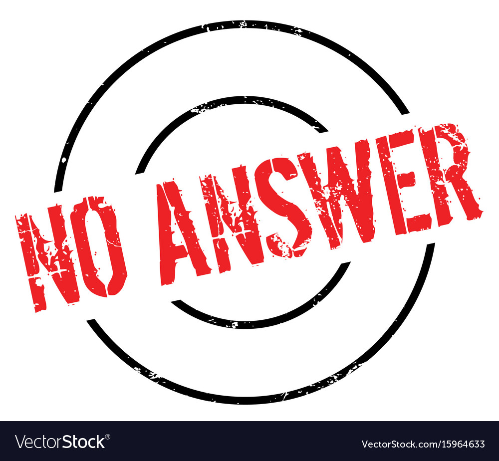 No answer rubber stamp Royalty Free Vector Image