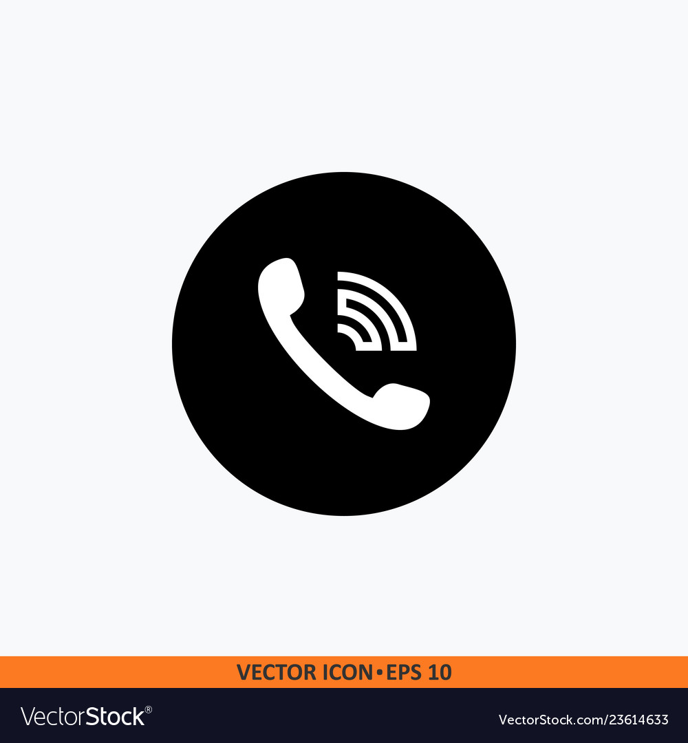 Phone call icon round button Royalty Free Vector Image