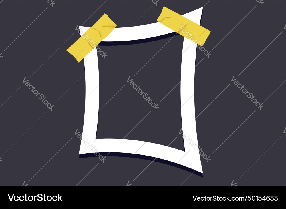 Picture frames taped photo border with scotch Vector Image