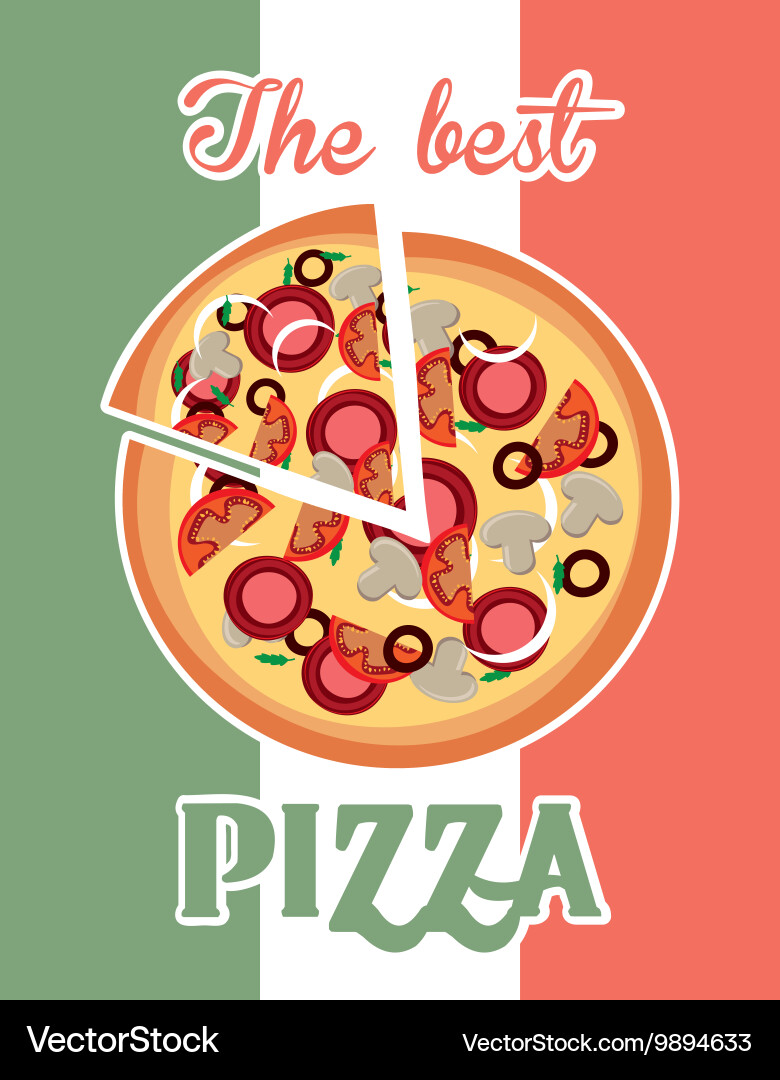 Pizza icon fast food design graphic Royalty Free Vector