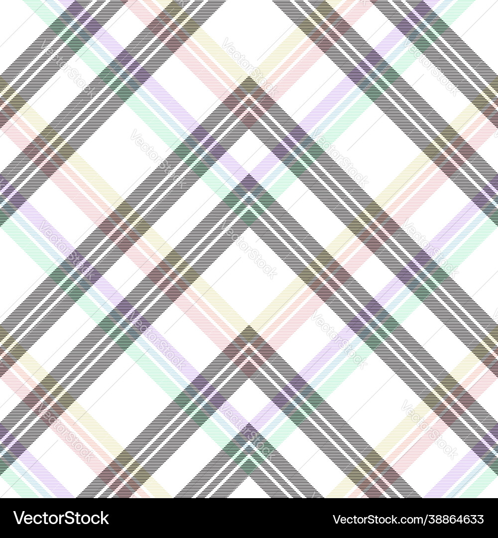Rainbow pastel chevron plaid tartan textured Vector Image