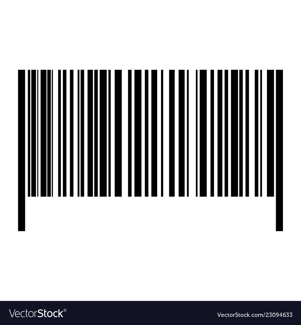 Realistic bar code icon Royalty Free Vector Image