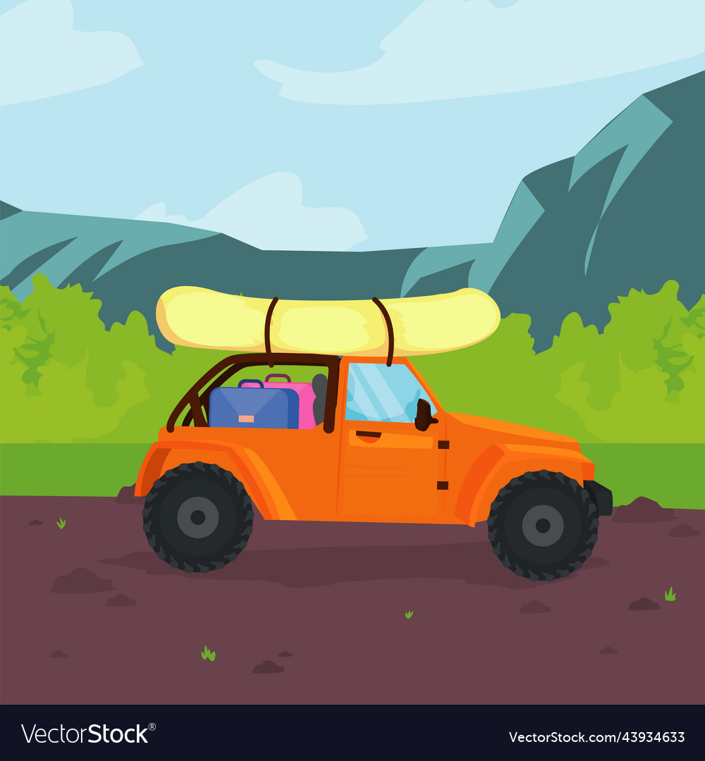 Road trip Royalty Free Vector Image - VectorStock