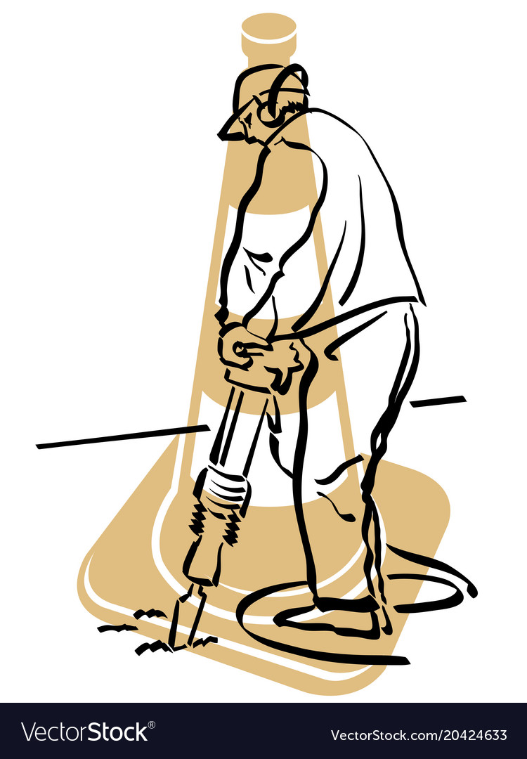 Road worker Royalty Free Vector Image - VectorStock