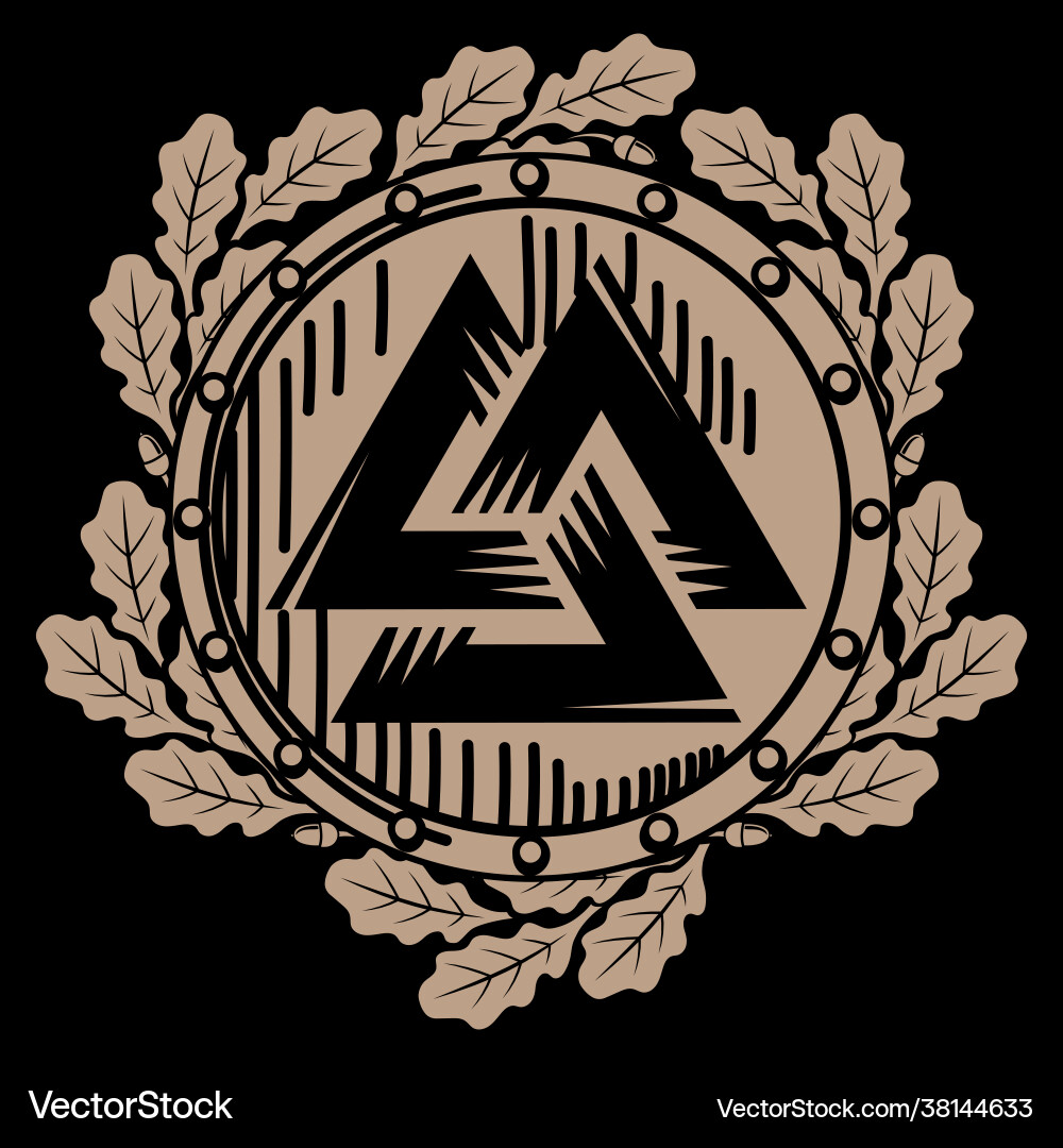 Scandinavian viking design viking shield Vector Image