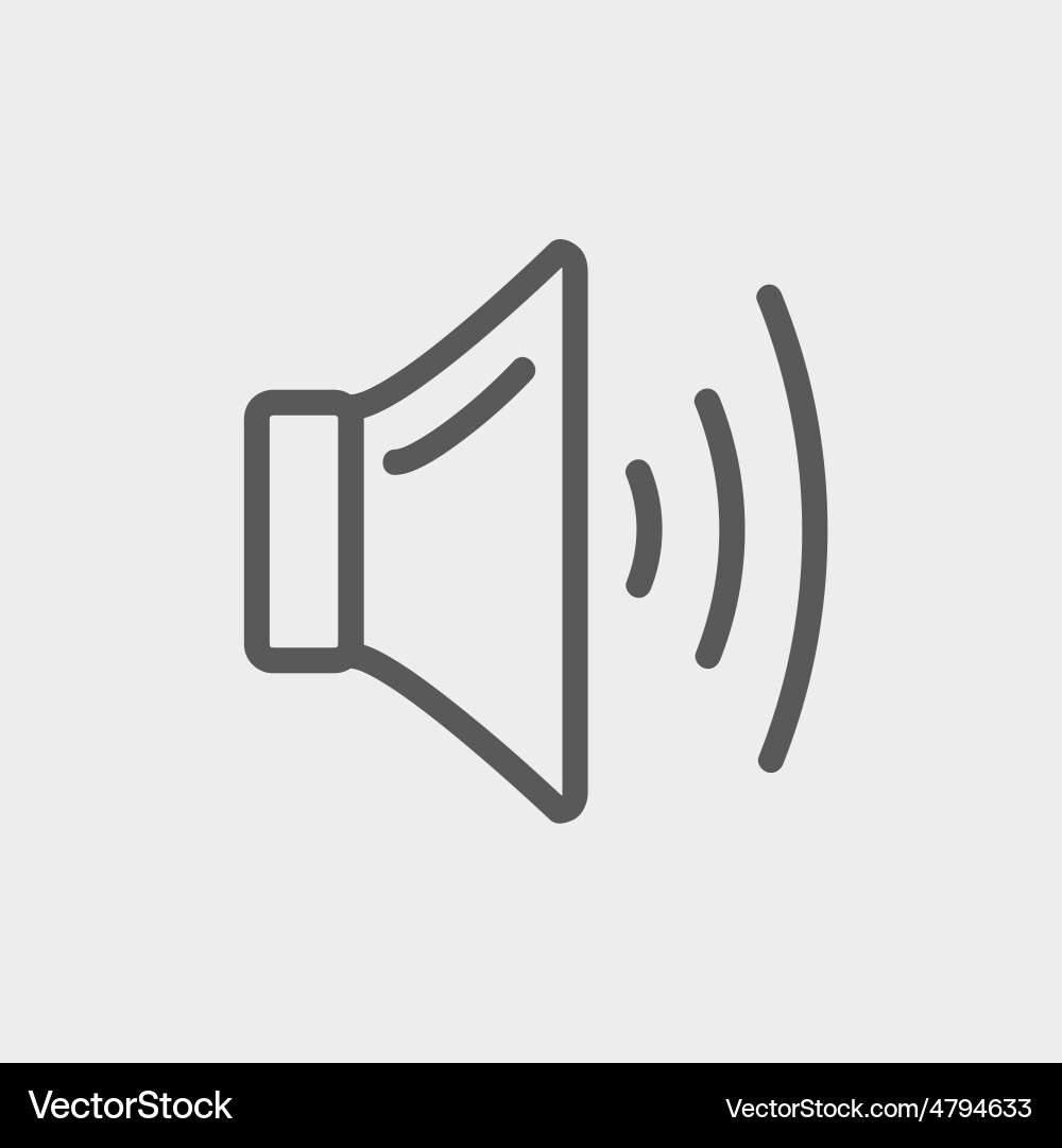 Speaker volume thin line icon Royalty Free Vector Image