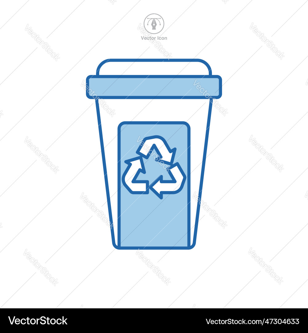 Trash can icon symbol template for graphic Vector Image