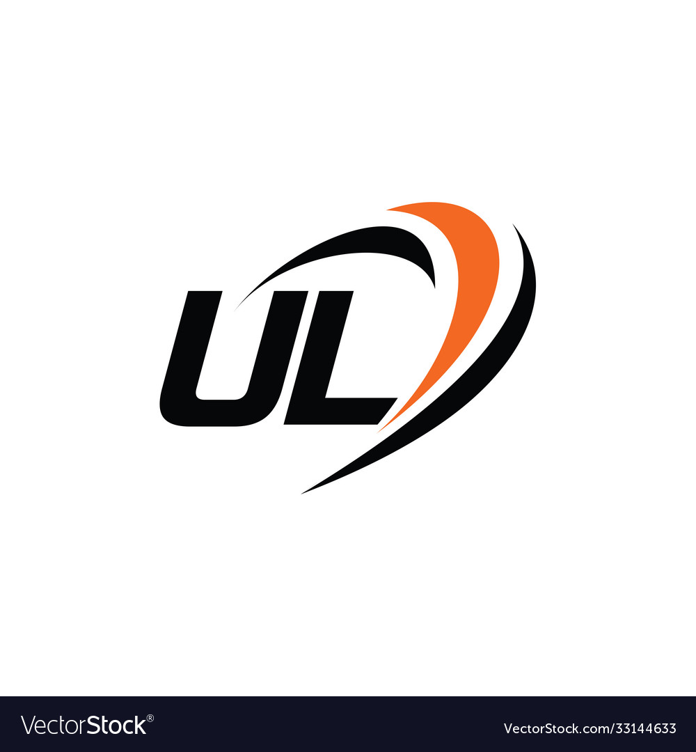 UL Initial Logo - Modern Monogram Royalty Free Vector Image