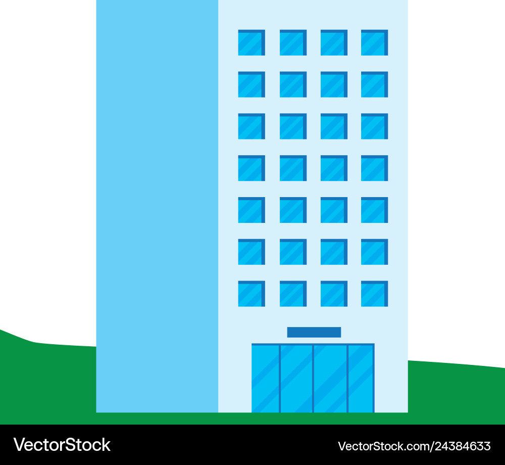 Urban building in camp field Royalty Free Vector Image
