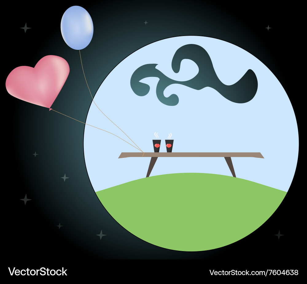 Abstract on theme of love Royalty Free Vector Image