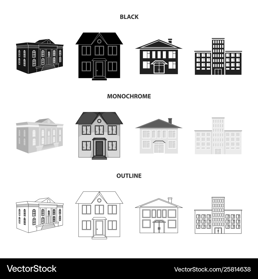 Building and city symbol Royalty Free Vector Image