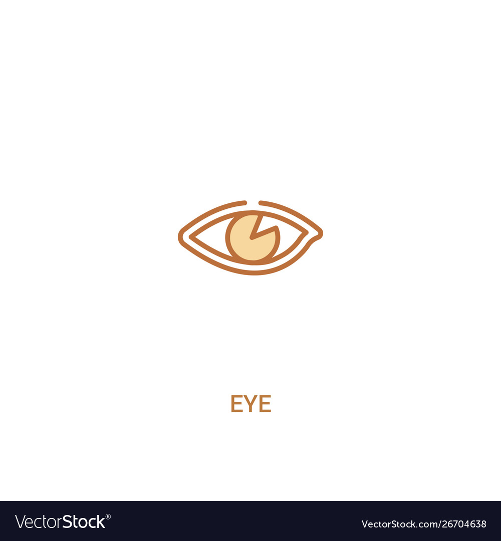 Eye concept 2 colored icon simple line element Vector Image