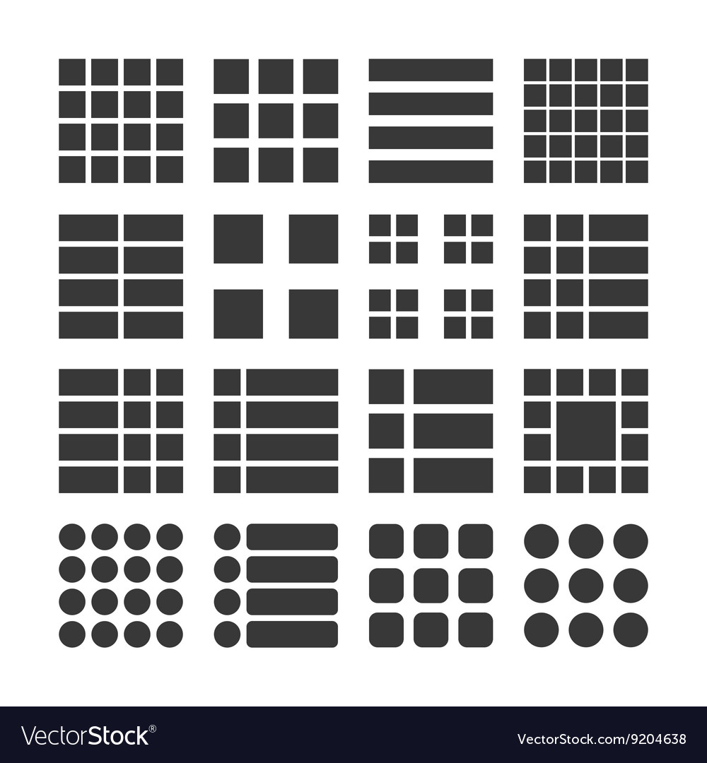 Icons menu list Royalty Free Vector Image - VectorStock