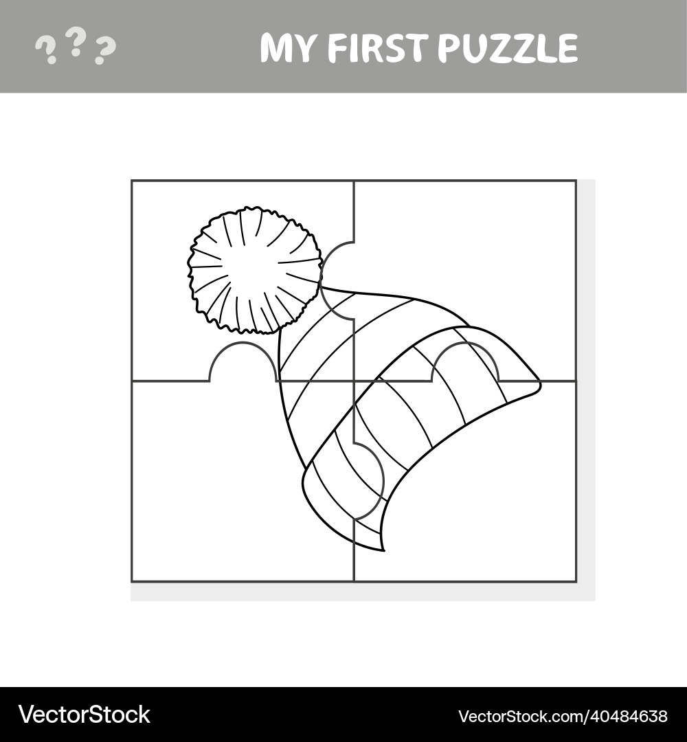 My first puzzle education game for children Vector Image