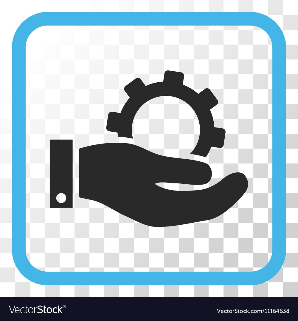 Service icon in a frame Royalty Free Vector Image