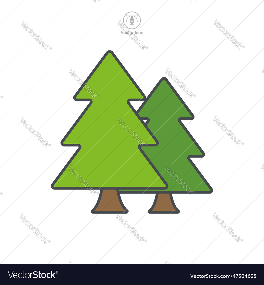 Tree icon symbol template for graphic and web Vector Image