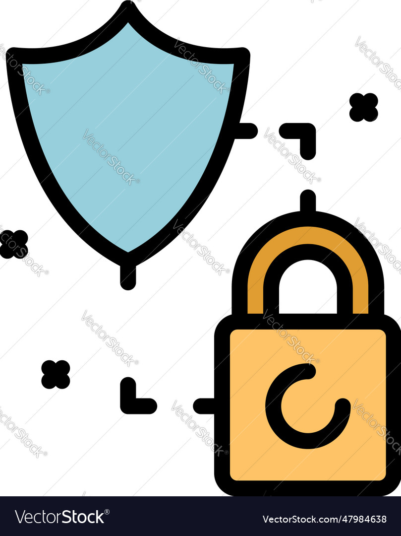 Verification secured icon flat Royalty Free Vector Image Verification secured icon flat Royalty Free Vector Image