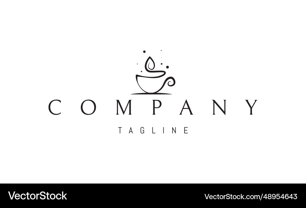 A logo with an abstract image of cup Royalty Free Vector