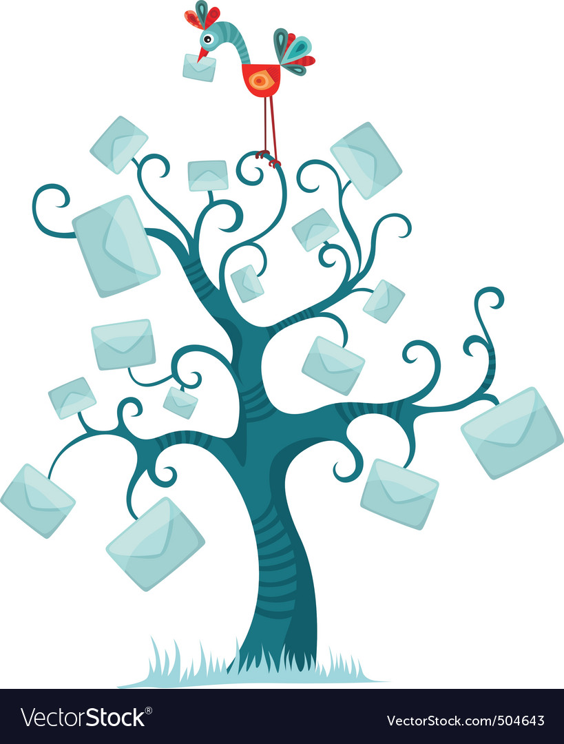 Animation tree Royalty Free Vector Image - VectorStock