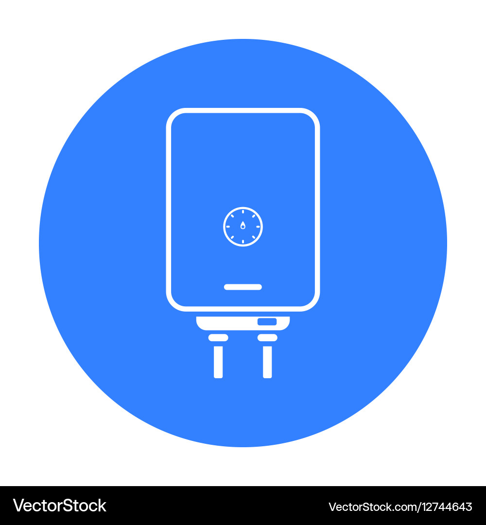 Boiler icon in black style isolated on white Vector Image