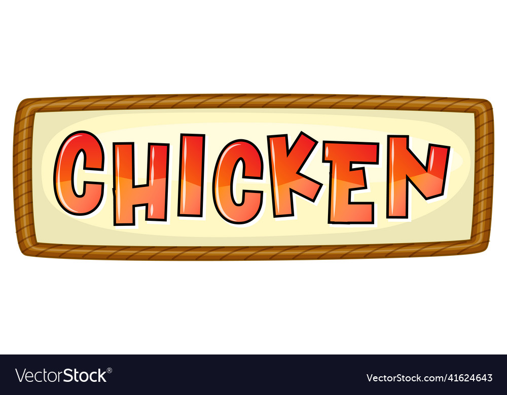 Chicken Word Banner Template Royalty Free Vector Image chicken-word-banner-template-royalty-free-vector-image