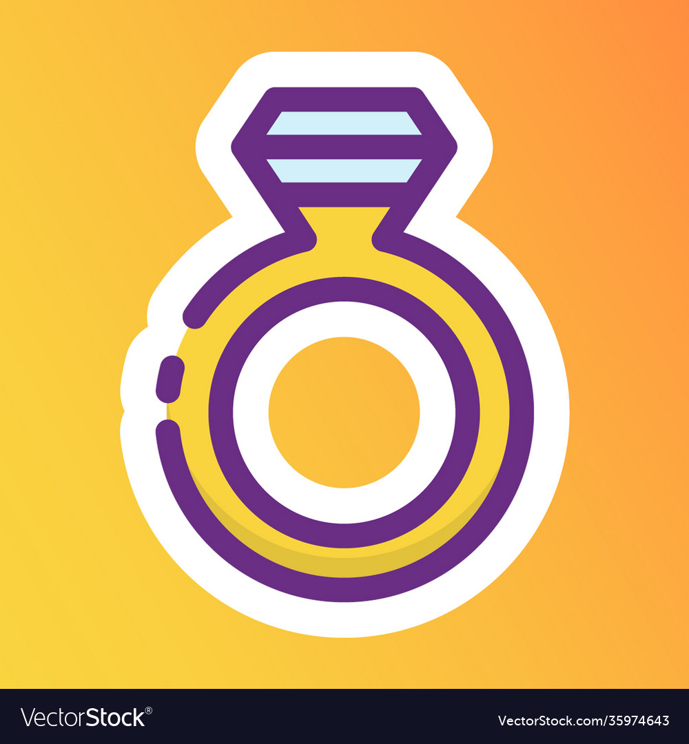 Diamond ring Royalty Free Vector Image - VectorStock