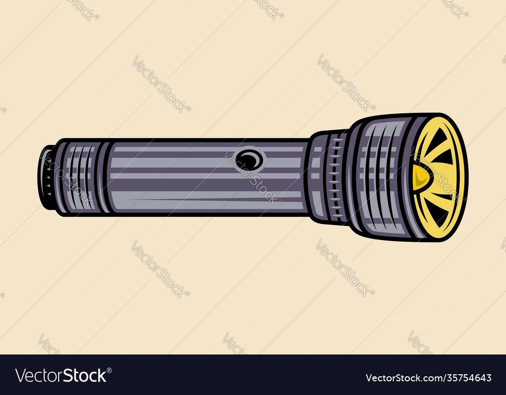 Flashlight object or design element Royalty Free Vector