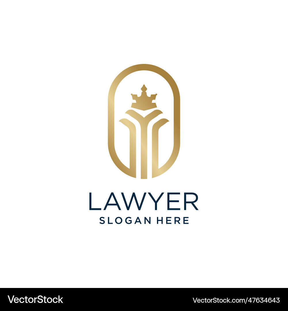 Law firm logo design with creative unique idea Vector Image