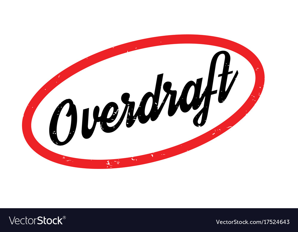 Overdraft rubber stamp Royalty Free Vector Image