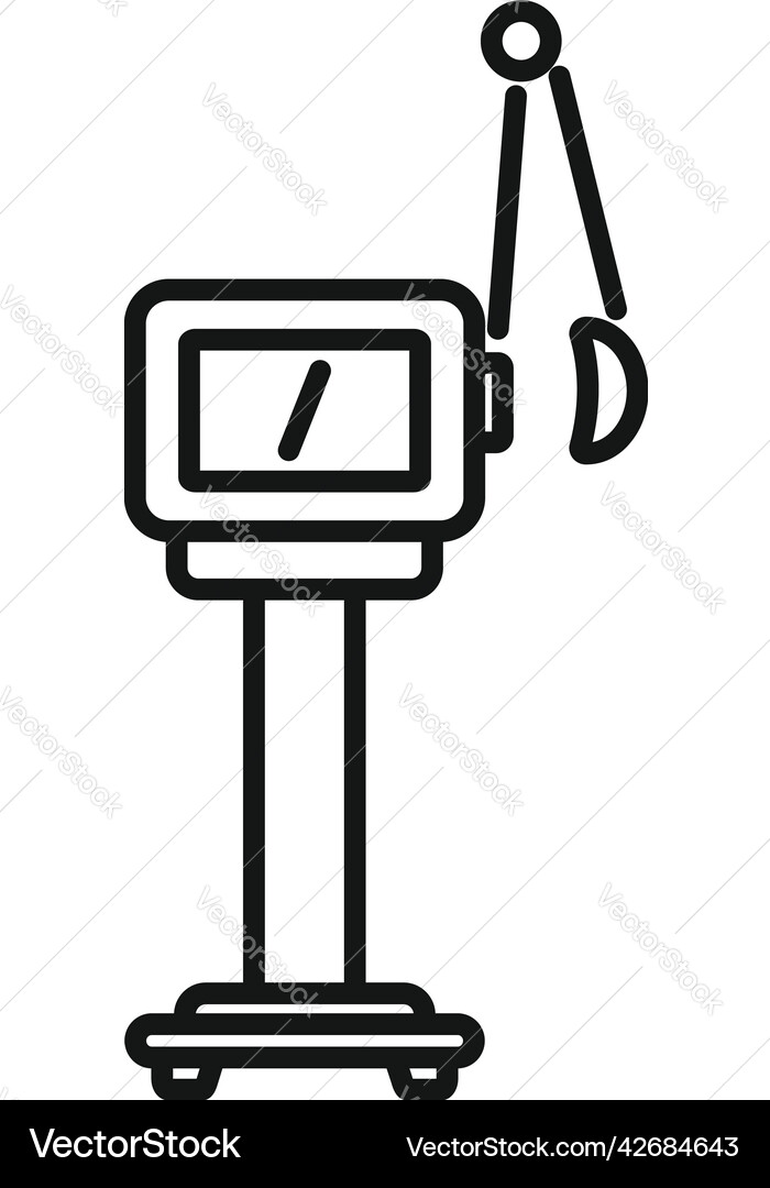 Respiratory machine icon outline medical Vector Image